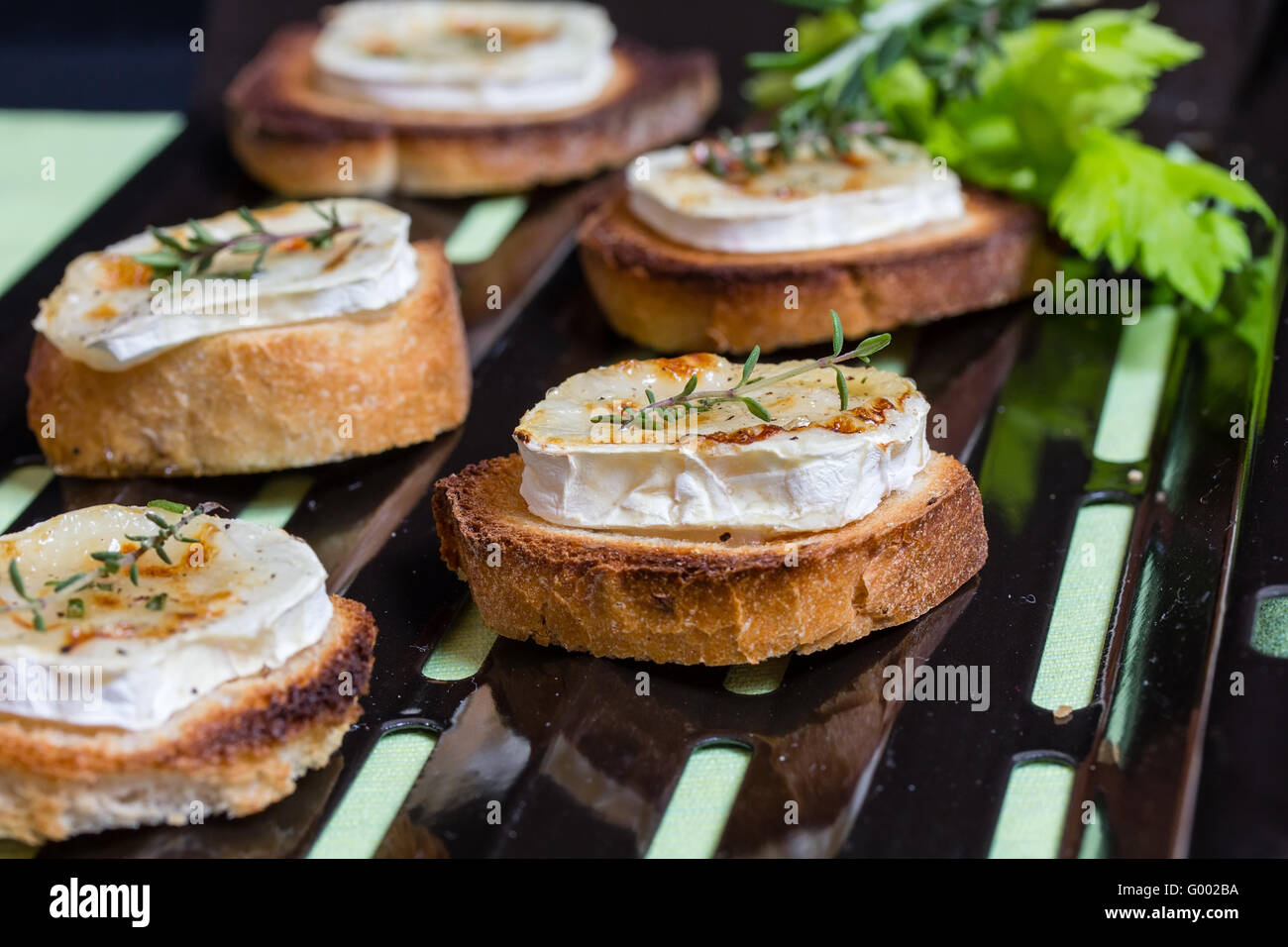 Toast and goat cheese Stock Photo - Alamy