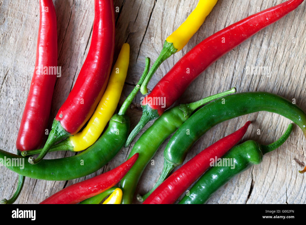 Mixed Hot Chili Peppers Stock Photo - Alamy