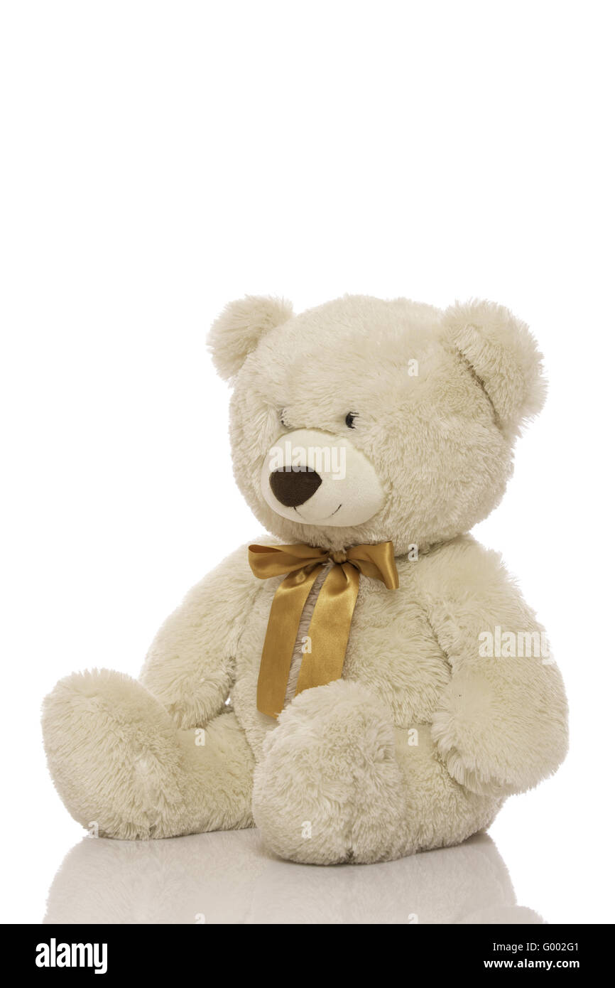 White teddy bear Stock Photo - Alamy