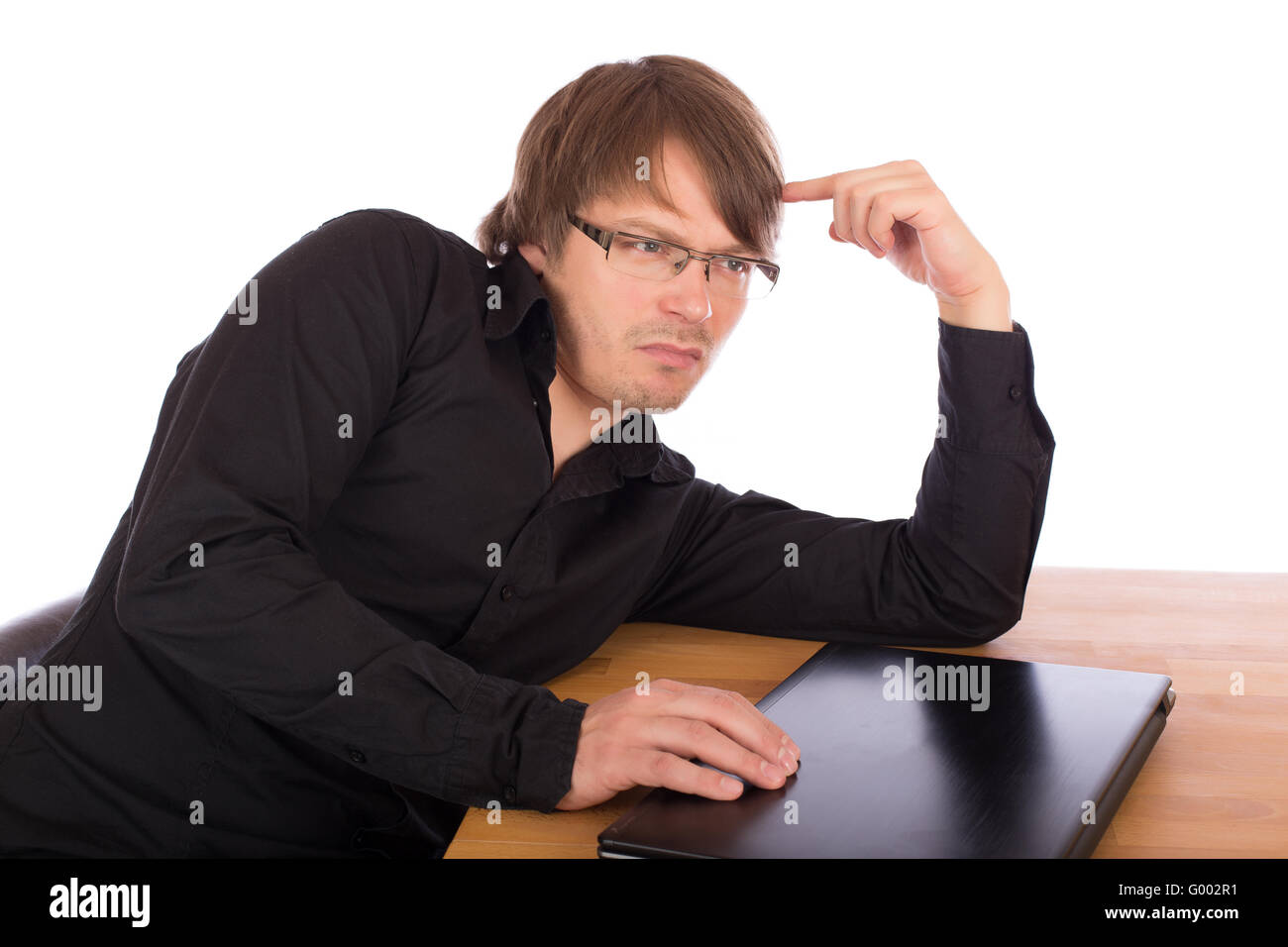 Business man think about a idea Stock Photo - Alamy