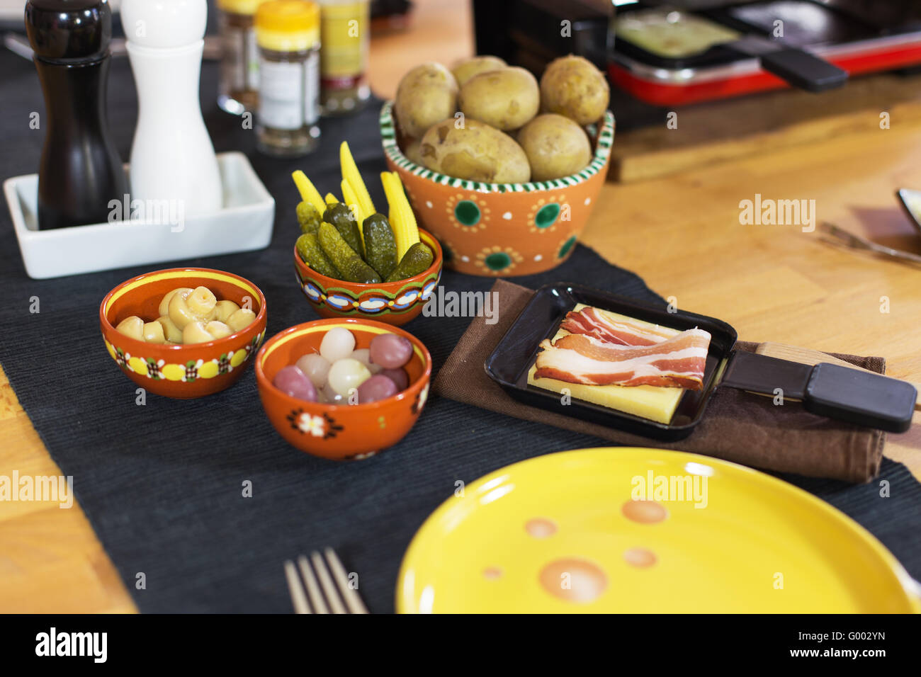 Swiss traditional raclette hi-res stock photography and images - Alamy