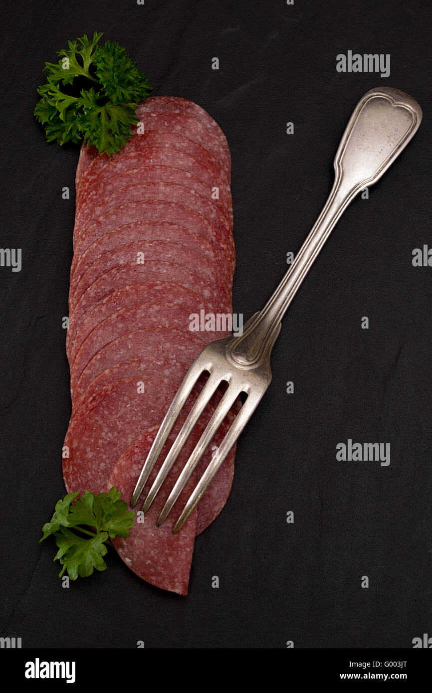 Salami scheiben hi-res stock photography and images - Alamy