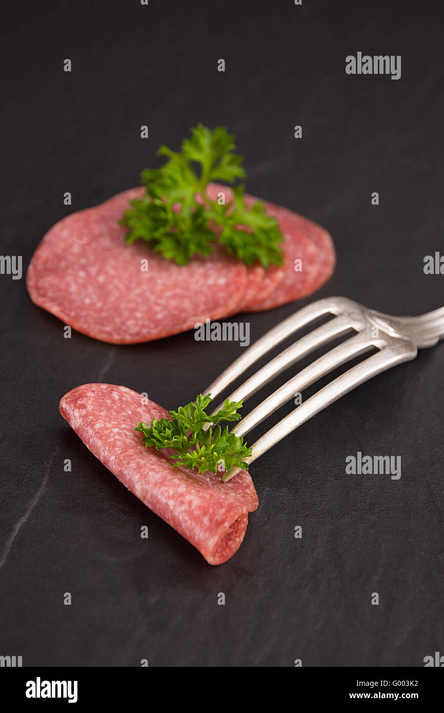 Salami scheiben hi-res stock photography and images - Alamy