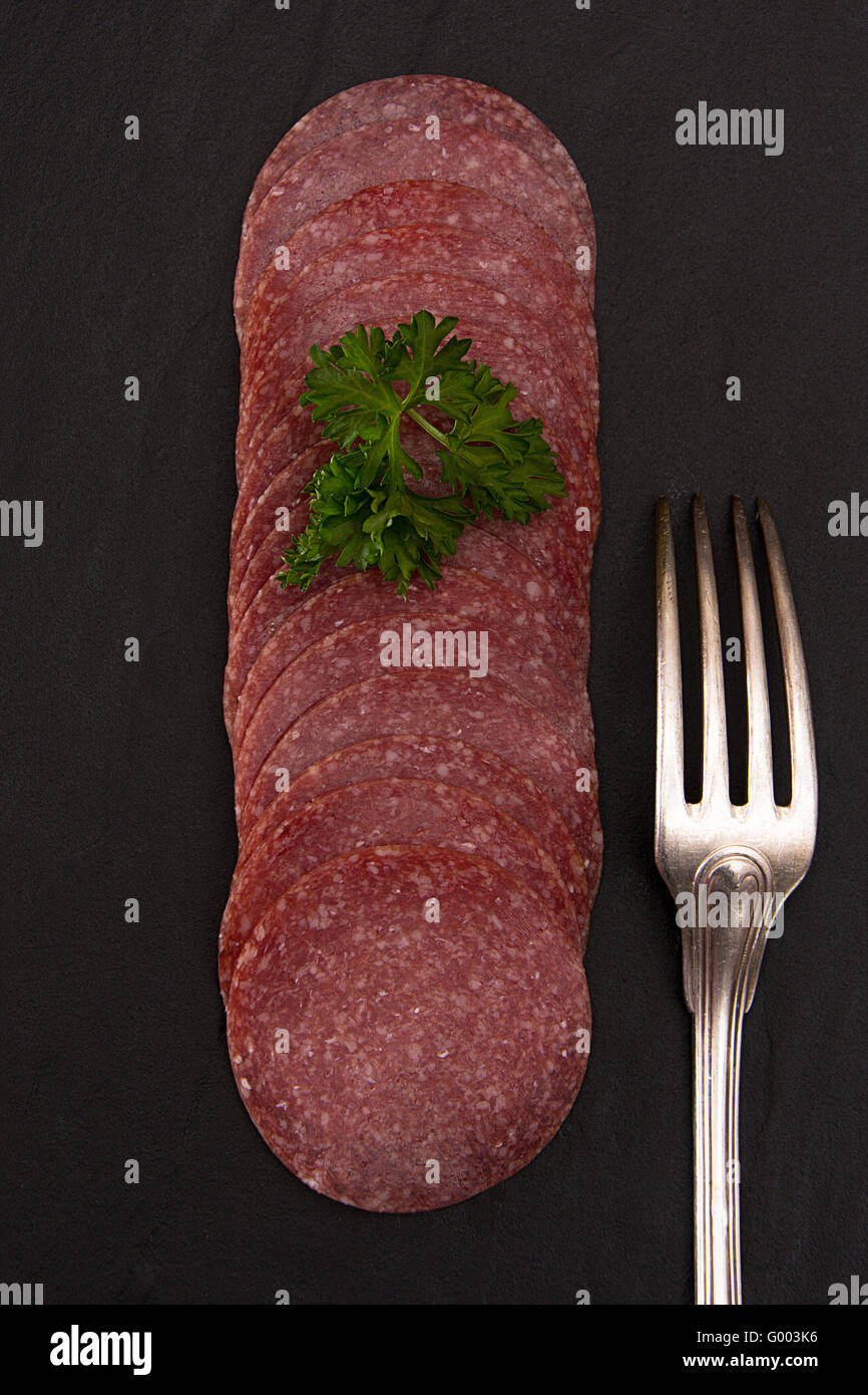 Salami scheiben hi-res stock photography and images - Alamy