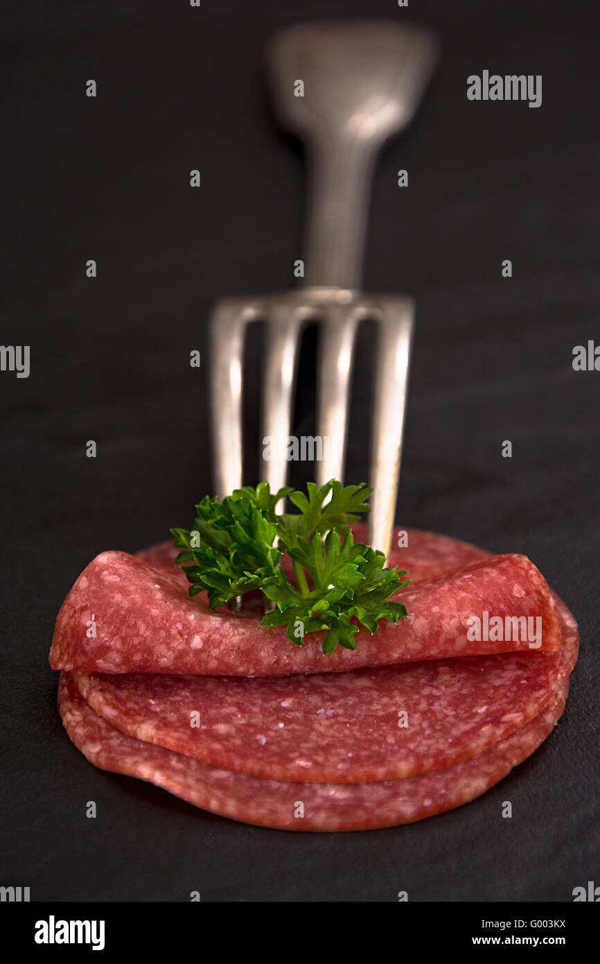 Salami scheiben hi-res stock photography and images - Alamy