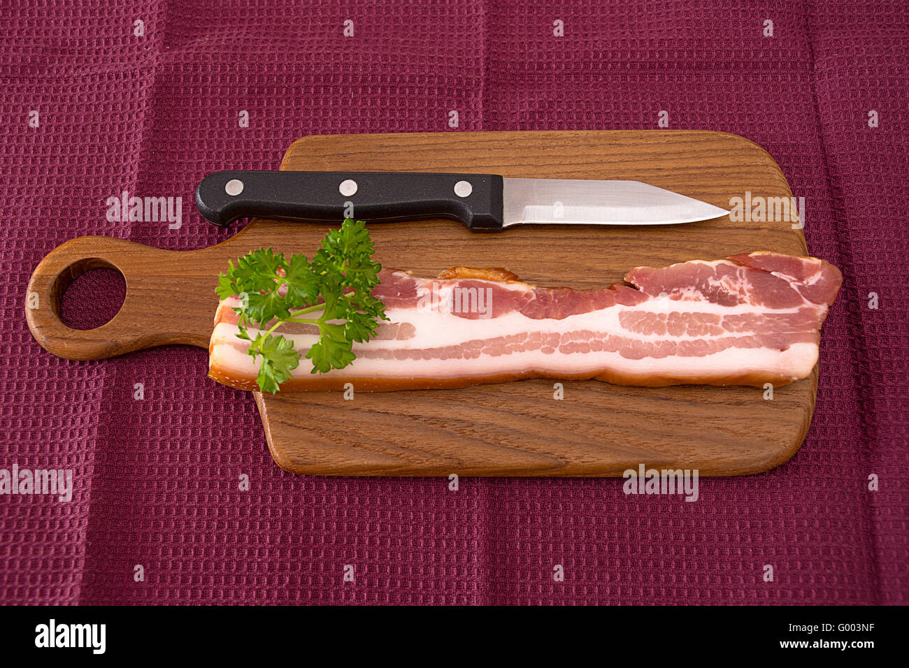 Smoked ham on a plate Stock Photo - Alamy