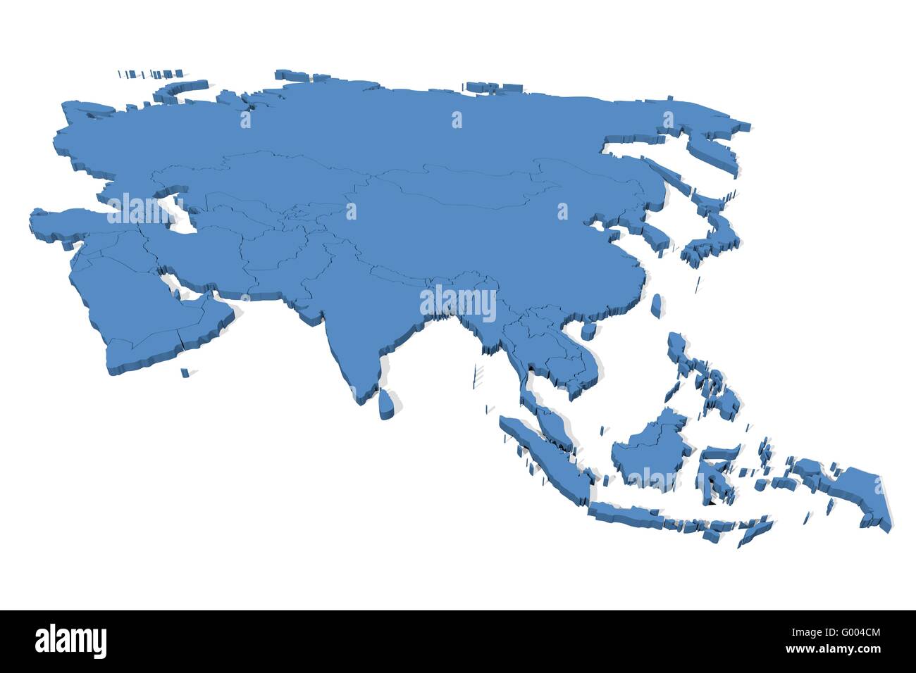 Asia map hi-res stock photography and images - Alamy