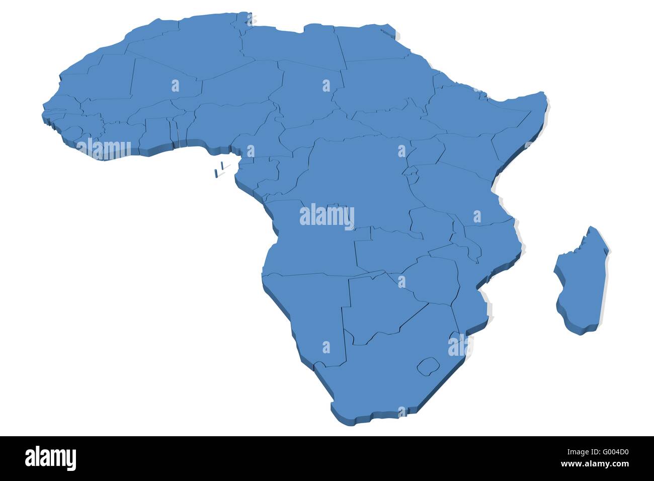 Africa map Cut Out Stock Images & Pictures - Alamy