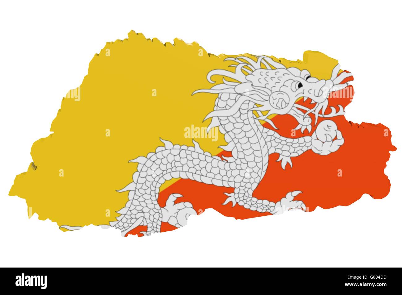 Bhutan map flag hi-res stock photography and images - Alamy