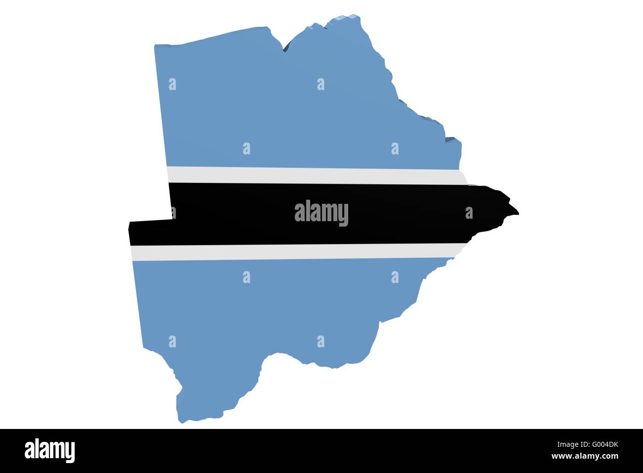 Botswana Flag Map Stock Photo - Alamy