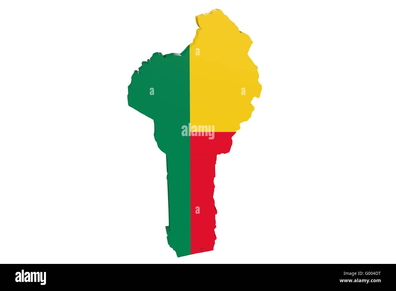 Benin Flag Map Stock Photo - Alamy