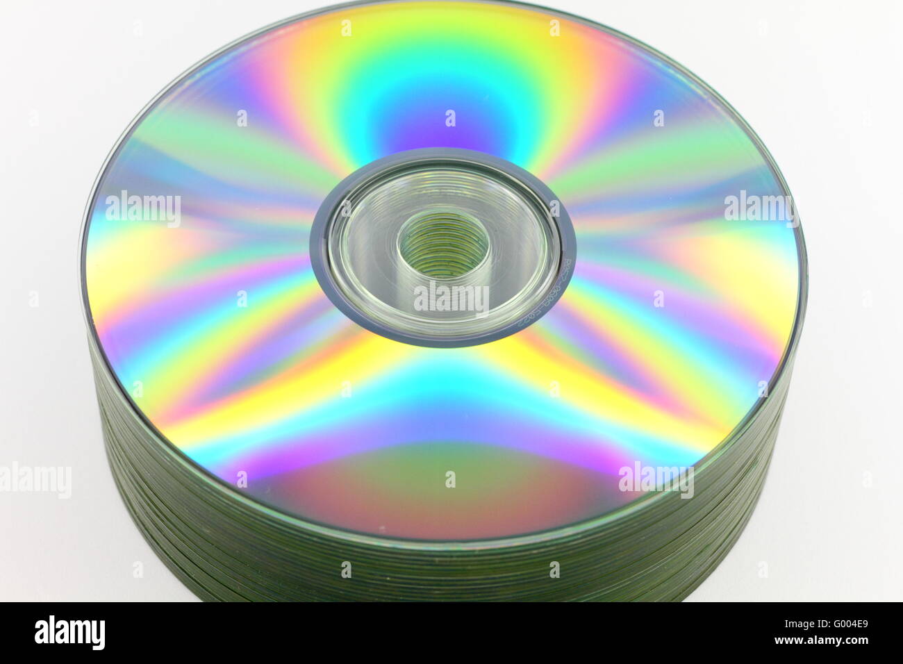 Close up of CDs on white background Stock Photo - Alamy