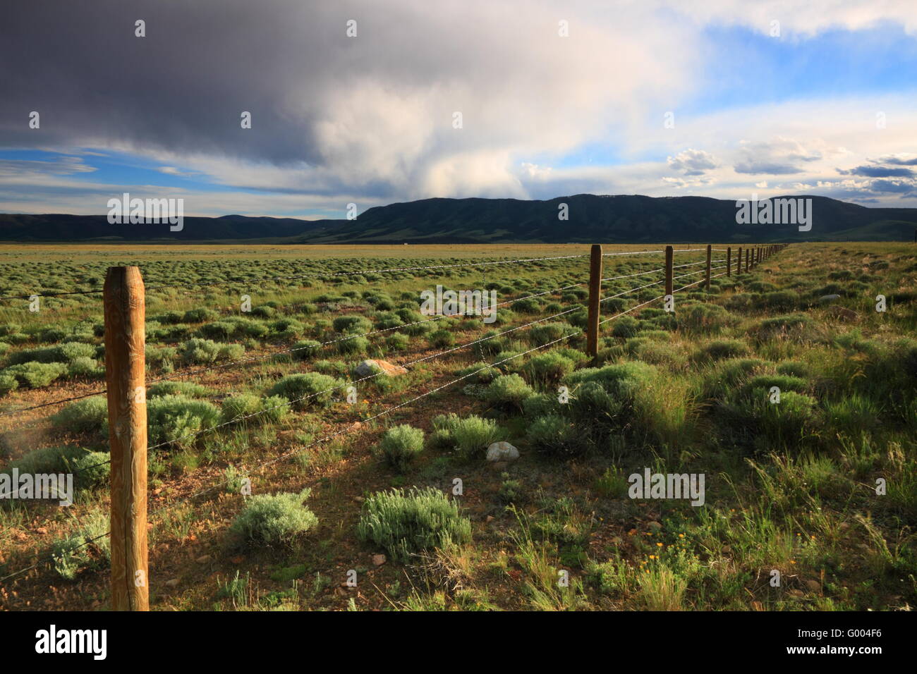 Beautiful clouded sky in the prairie Stock Photo - Alamy