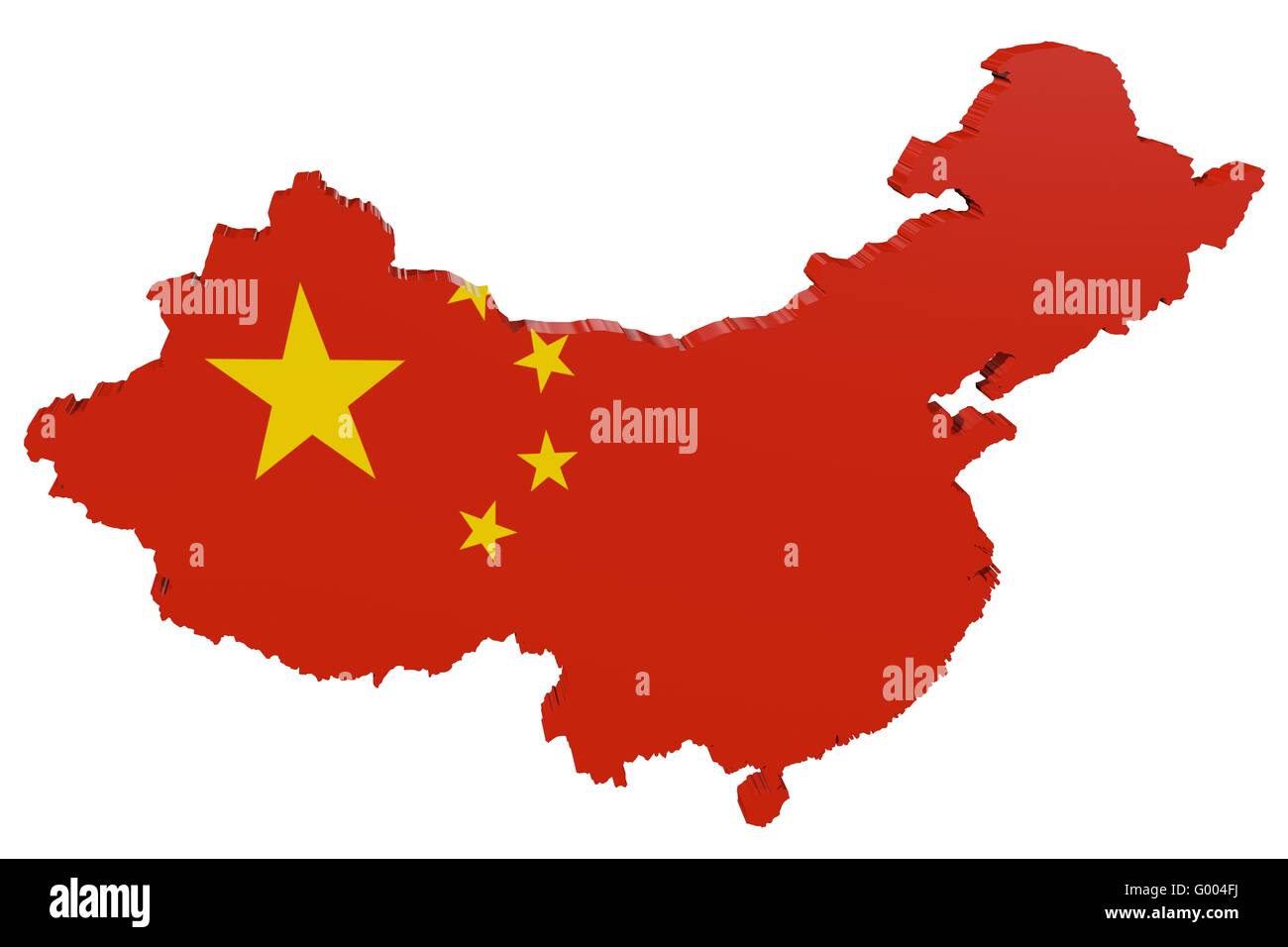 Chinese Flag Map Stock Photo - Alamy