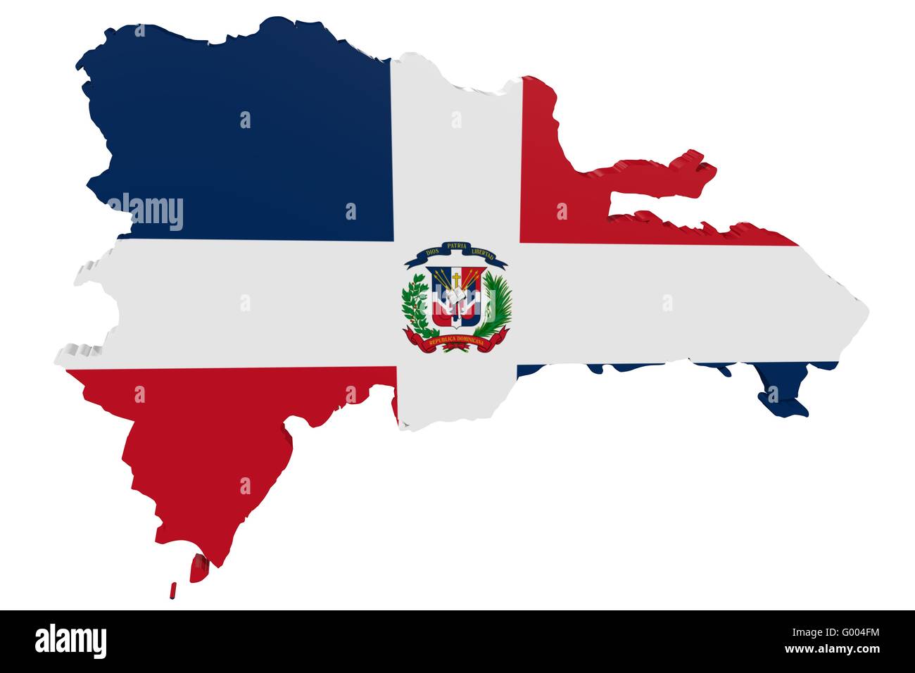 Dominican Flag Map Stock Photo - Alamy