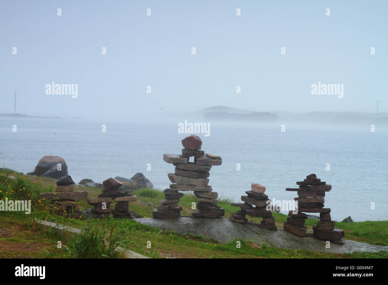 Inuit inukshuk stone statue hi-res stock photography and images - Alamy