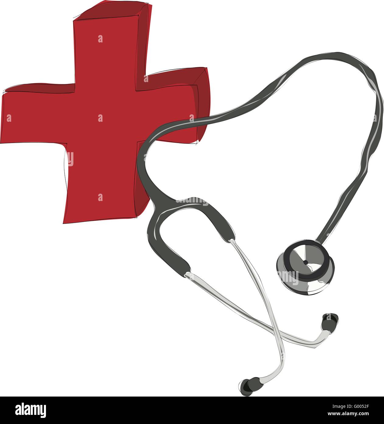 Vintage stethoscope Stock Vector Images - Alamy