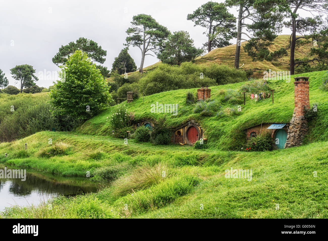 hobbiton movie set Stock Photo - Alamy