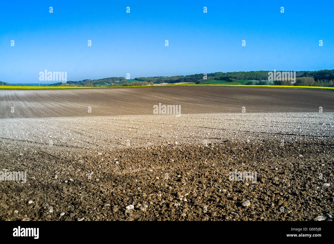 Farmland field - France Stock Photo - Alamy