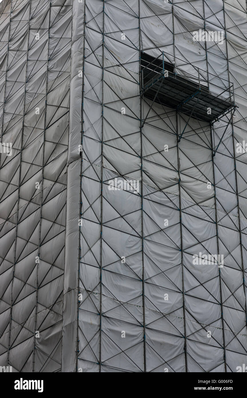 Building covered in Vinyl Stock Photo - Alamy