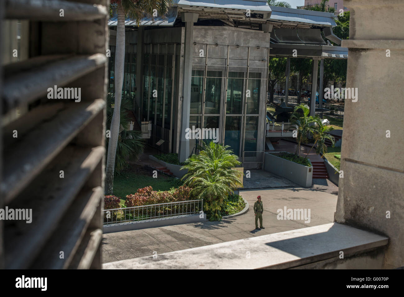 The Granma Memorial, seen through the window of the Museum of the ...