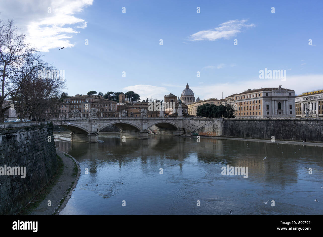 Saint Peter Basilica view from Ponte Umberto Stock Photo - Alamy