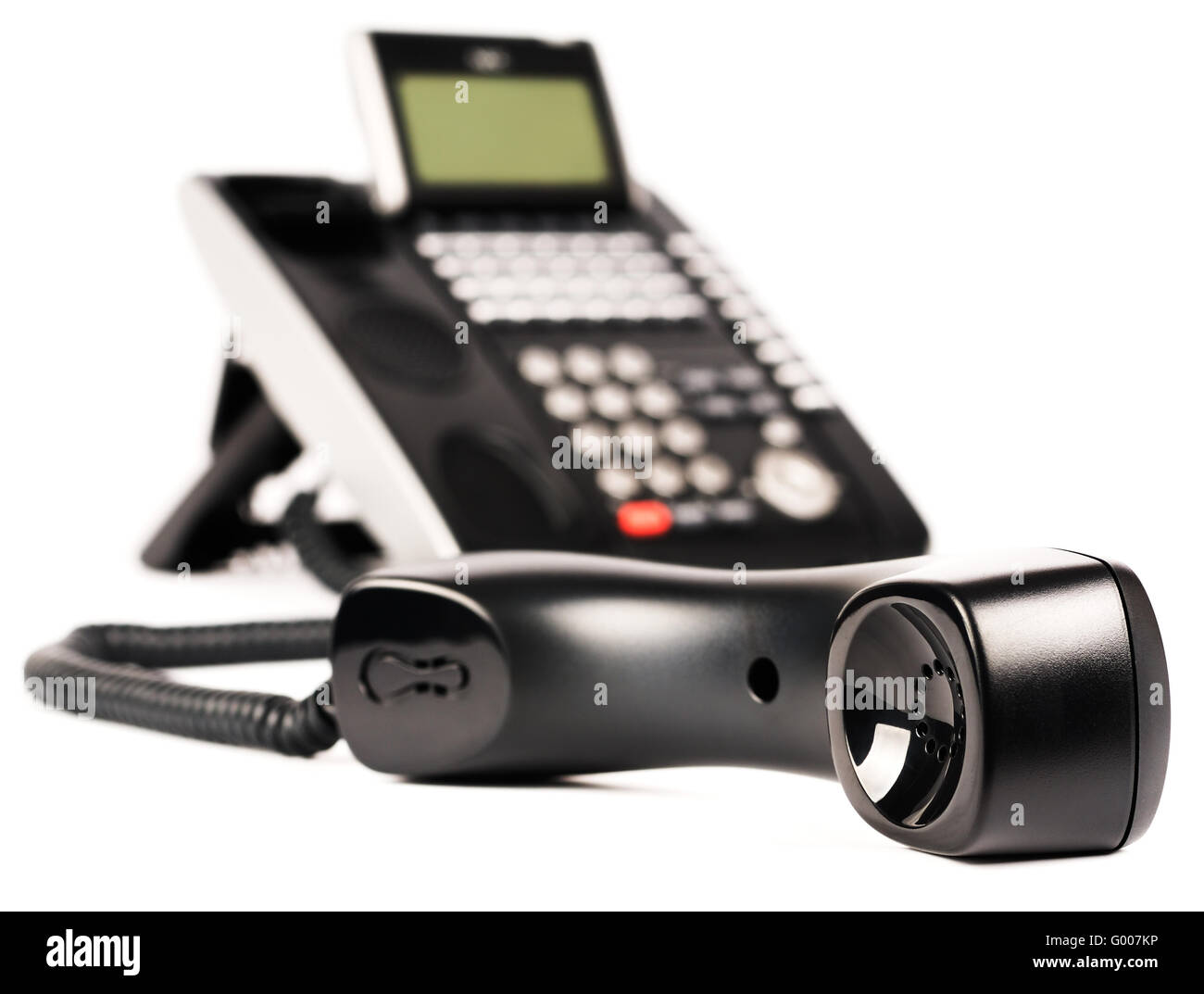 Office digital black telephone set Stock Photo - Alamy