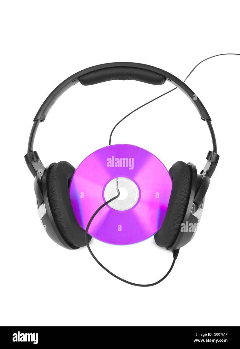 Headphones and cd Stock Photo - Alamy