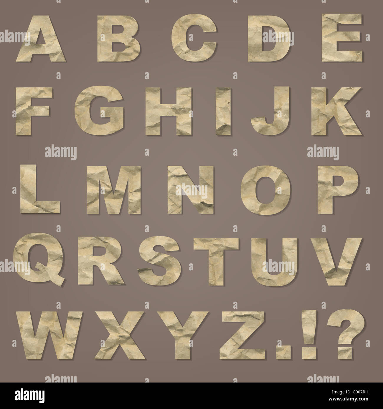 Alphabet of paper hi-res stock photography and images - Alamy