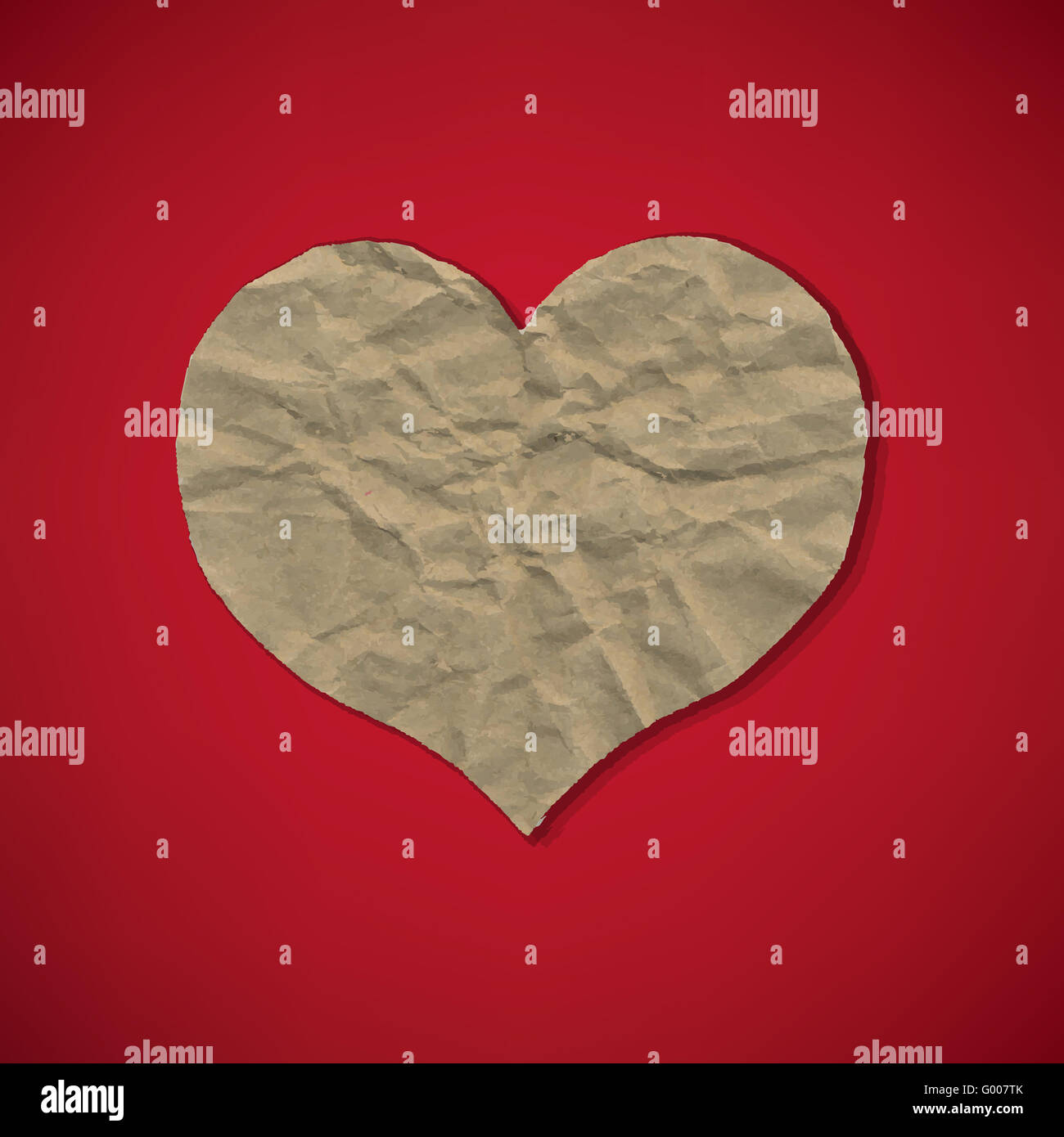Red Paper With Heart Stock Photo - Alamy