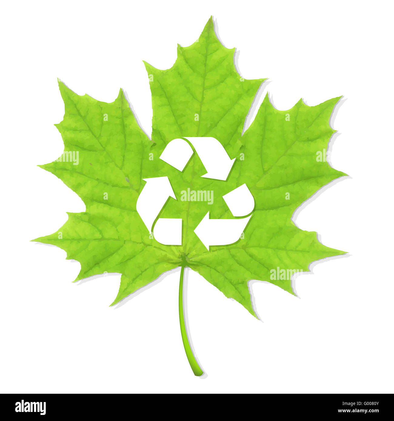 Recycle Green Leaf Stock Photo - Alamy