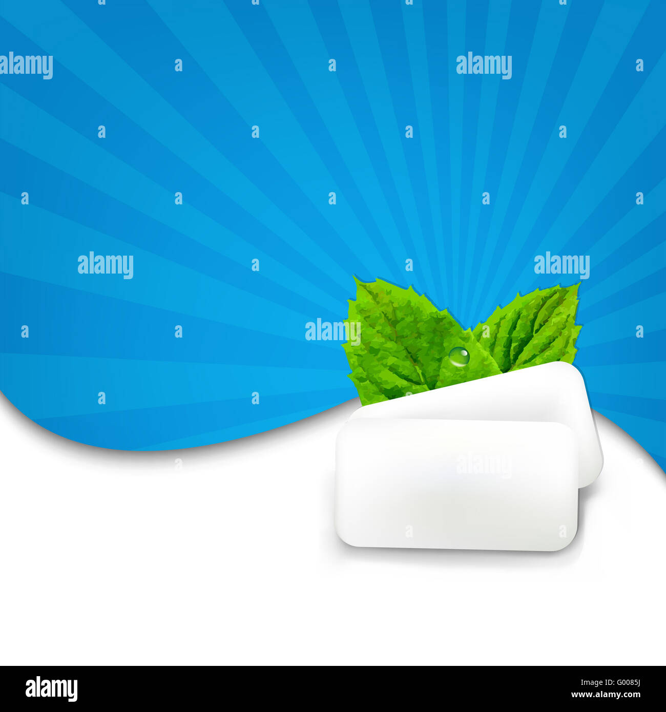 Gum With Blue Sunburst Stock Photo - Alamy