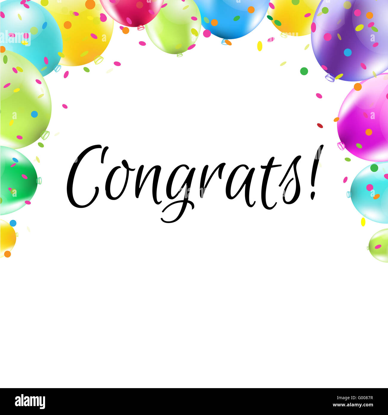 Color Congrats Card Stock Photo - Alamy