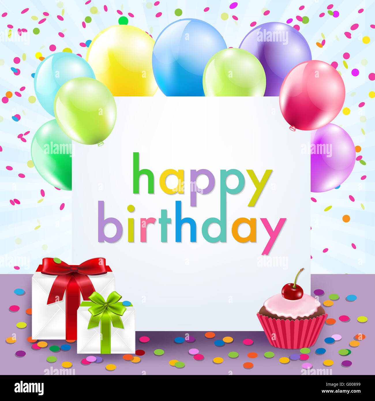 Color Birthday Card Stock Photo - Alamy