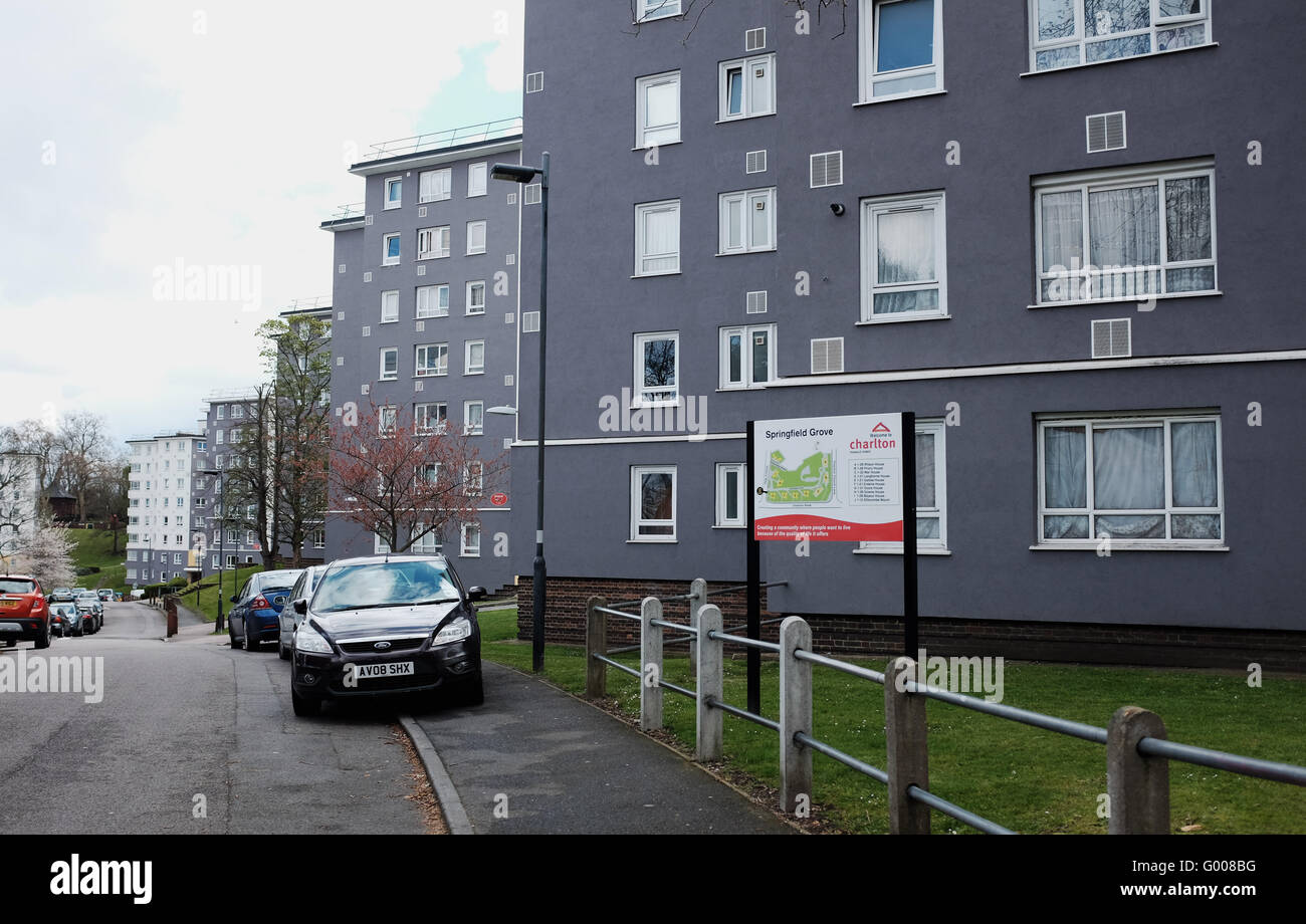 The Triangle Housing Estate in Charlton South East London UK Stock ...