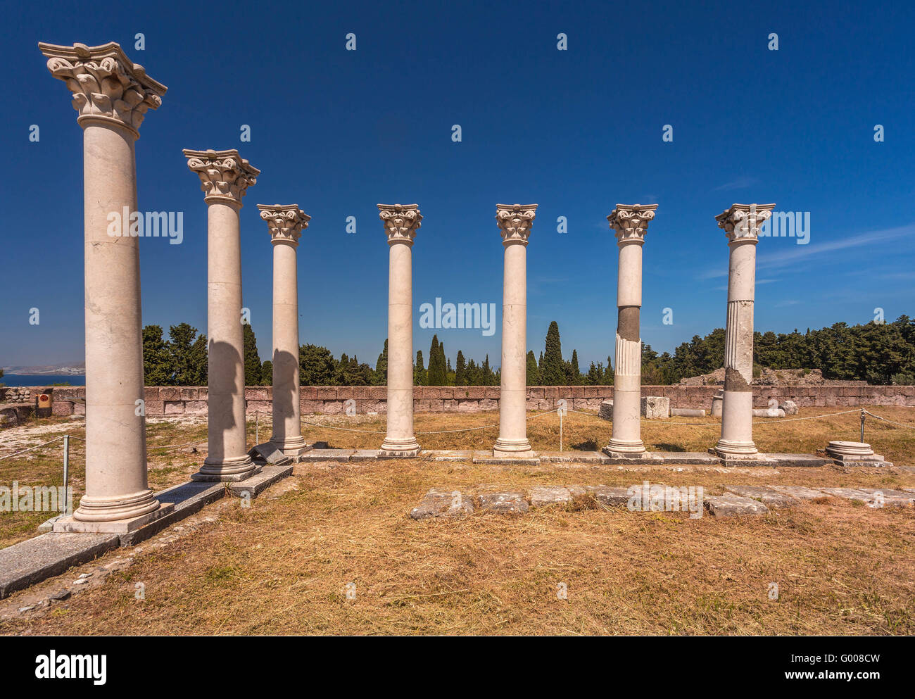 Ancient Greece, Columns, Asklepion, Kos island of Greece Stock Photo ...