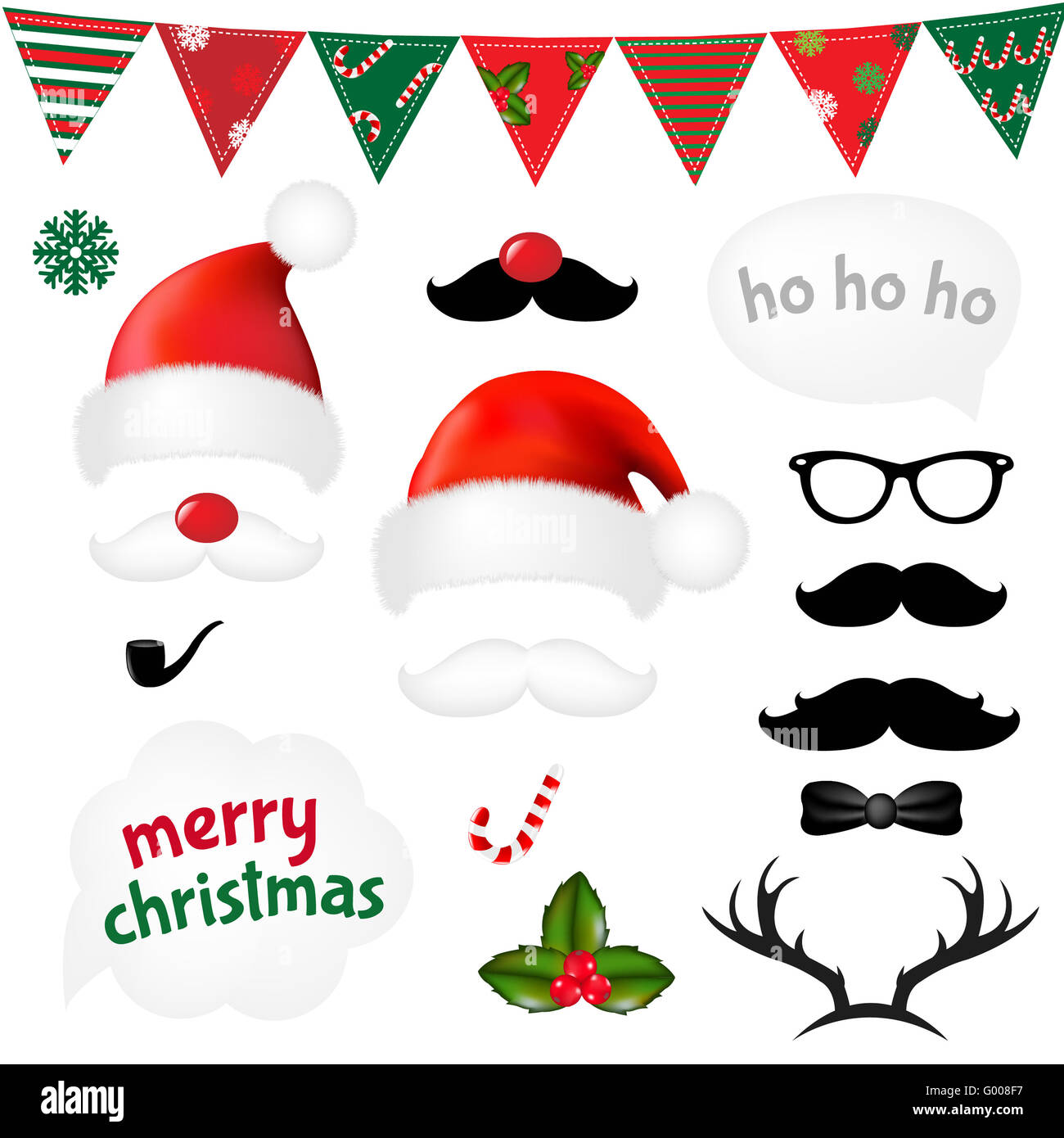Xmas Hipster Set Stock Photo - Alamy