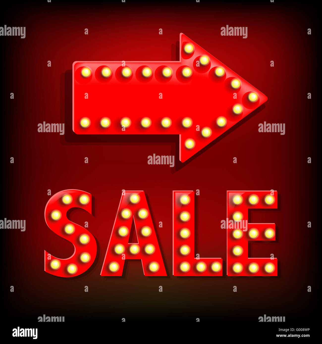 Arrow With Sale And Black Background Stock Photo - Alamy