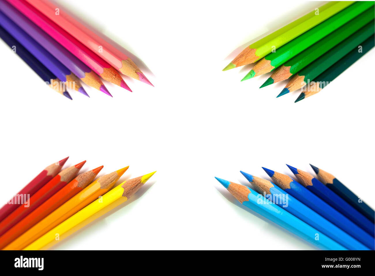 Grouped Color Pencils Stock Photo - Alamy