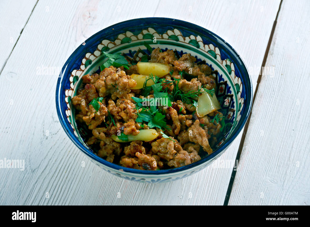 Keema meat dish Stock Photo - Alamy