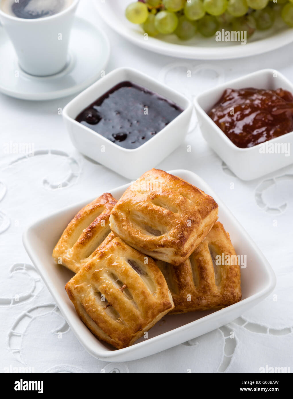 sweet puff pastry snack Stock Photo - Alamy