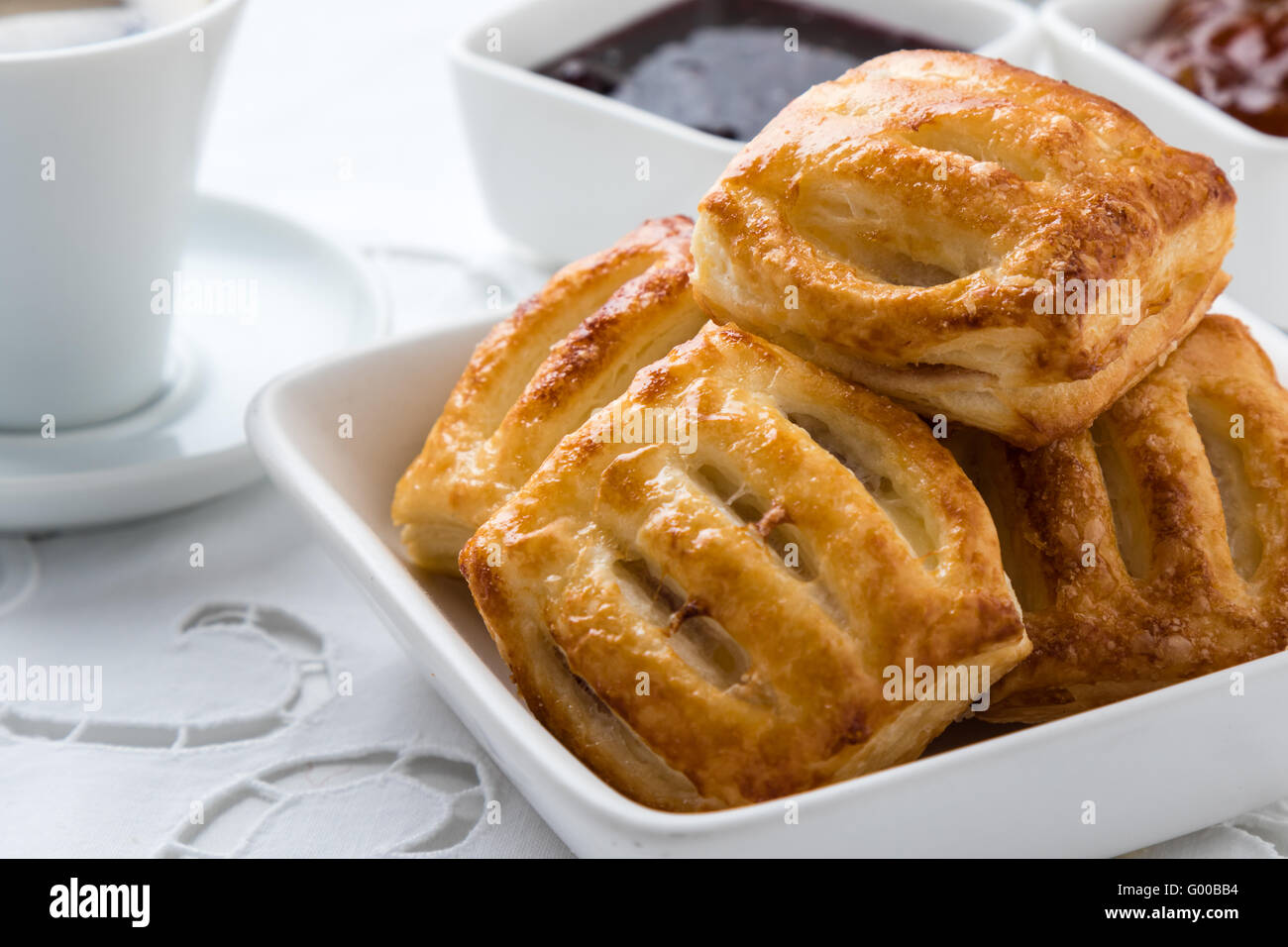 sweet puff pastry snack Stock Photo - Alamy
