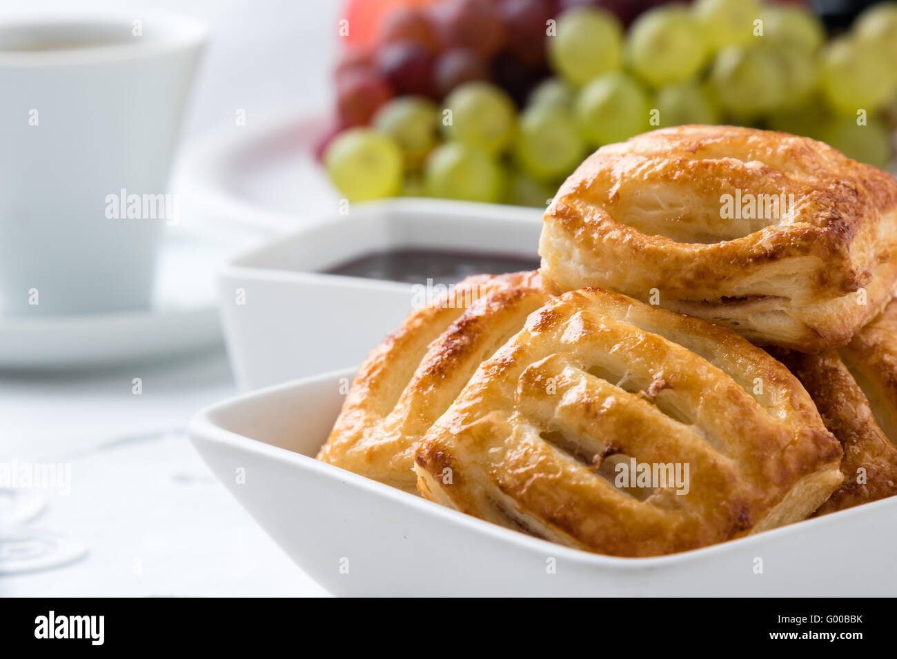 sweet puff pastry snack Stock Photo - Alamy