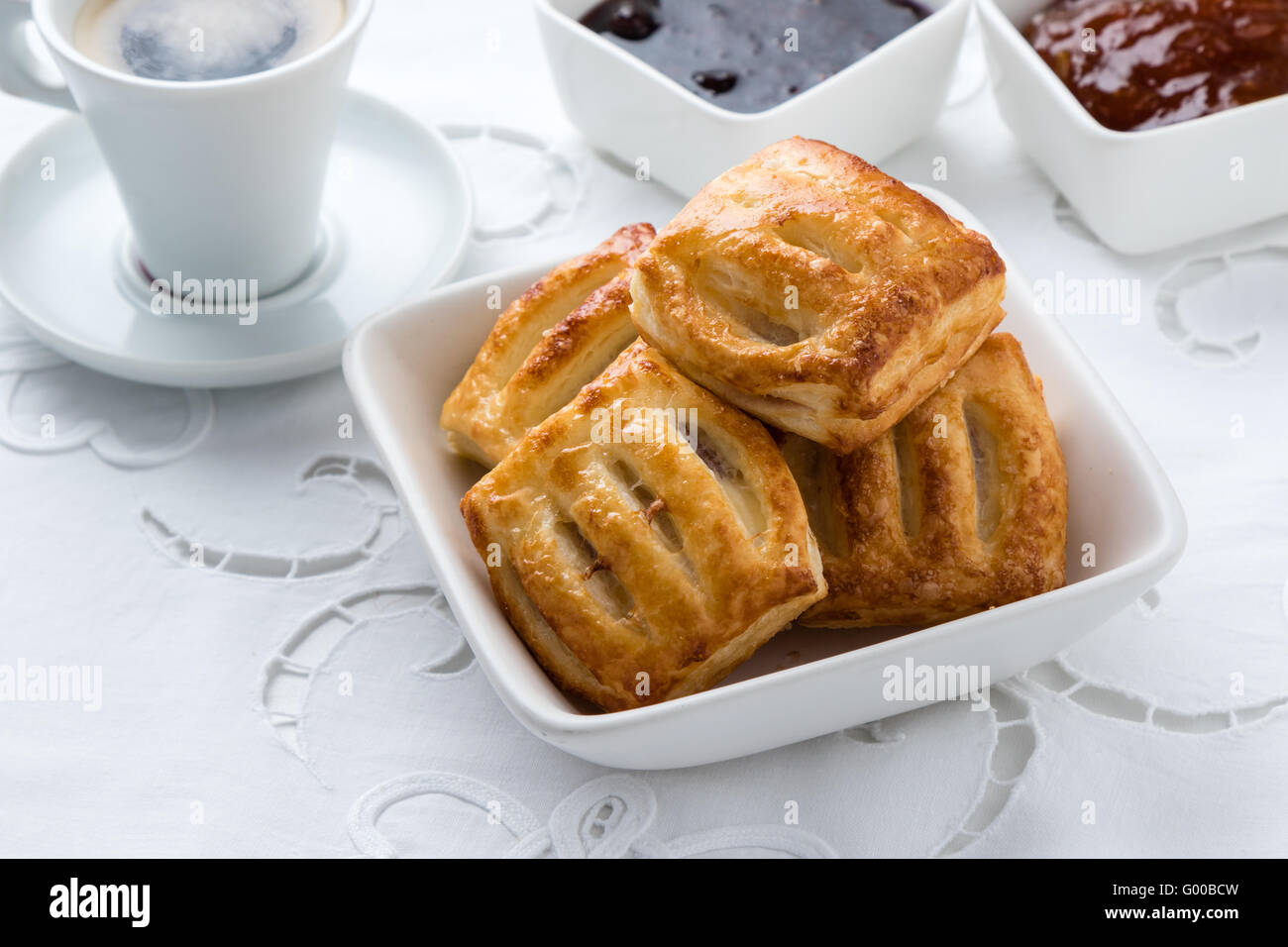 sweet puff pastry snack Stock Photo - Alamy