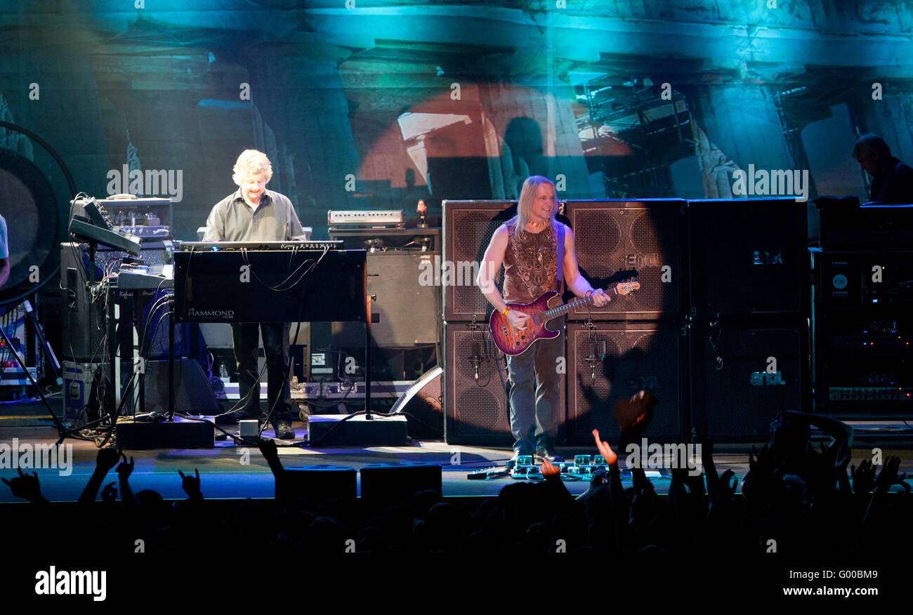 Deep Purple famous rock band on the stage performing a live rock ...