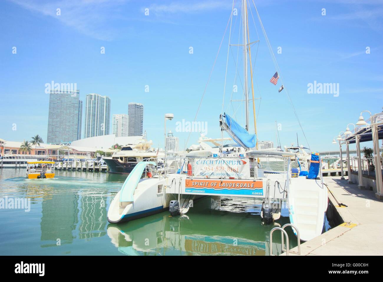 Detail of Miami downtown and pier in Miami, Florida Stock Photo - Alamy