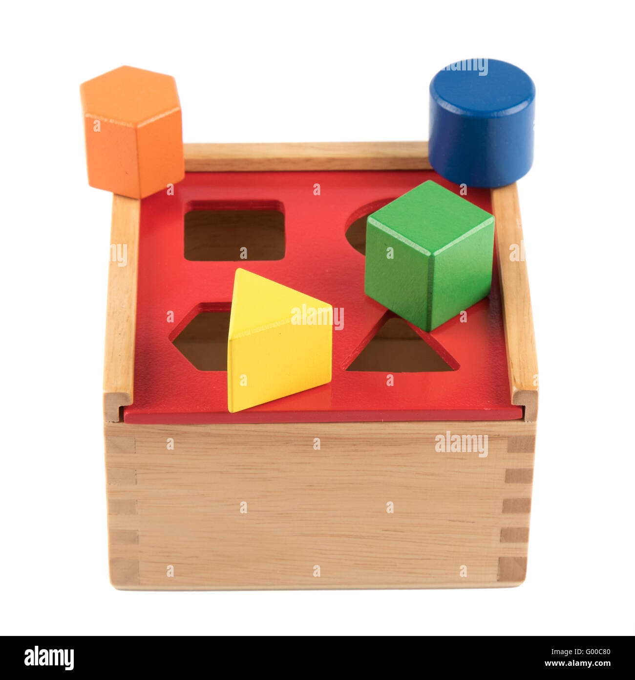 Wooden toy logic puzzle game Stock Photo - Alamy