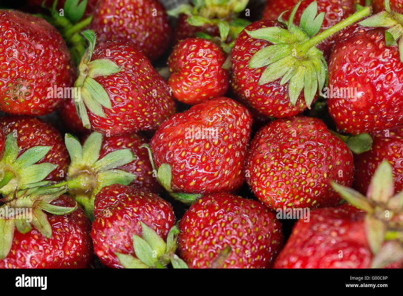 Close up delicious strawberries hi-res stock photography and images - Alamy