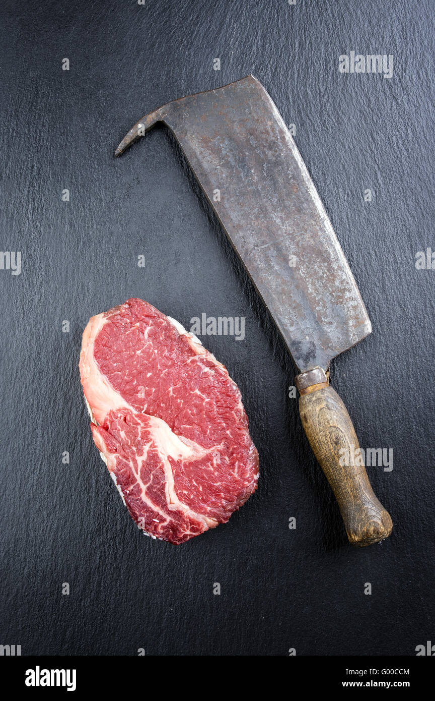 Dry Aged Rib Eye Steak Stock Photo - Alamy