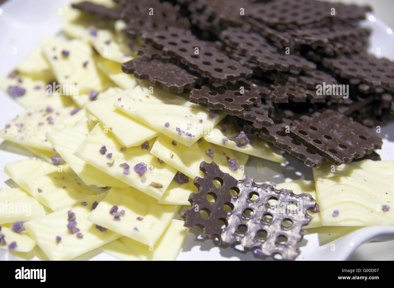 Black and white chocolate Stock Photo - Alamy